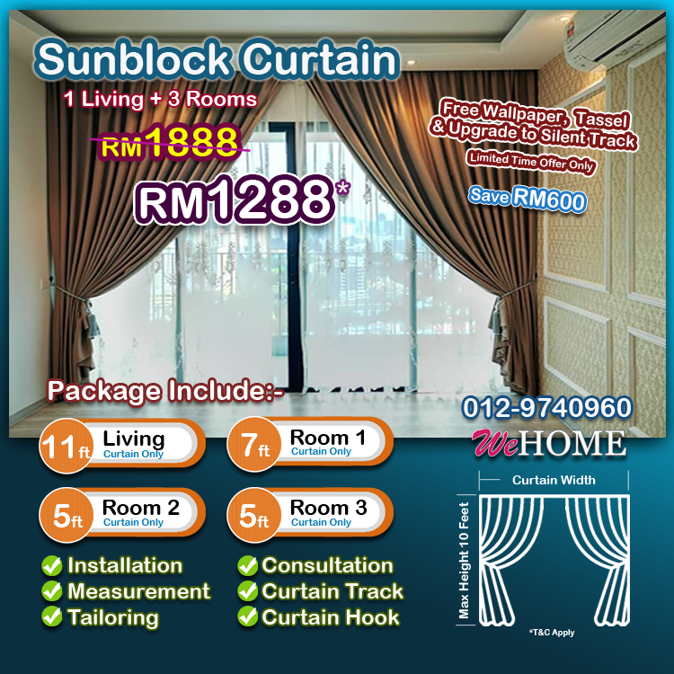 Wehome Deco Sdn Bhd - Wallpaper, Curtain, Blinds, Vinyl, Laminated ...